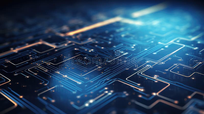 Background Technology Circuit Lines Stock Illustration - Illustration ...