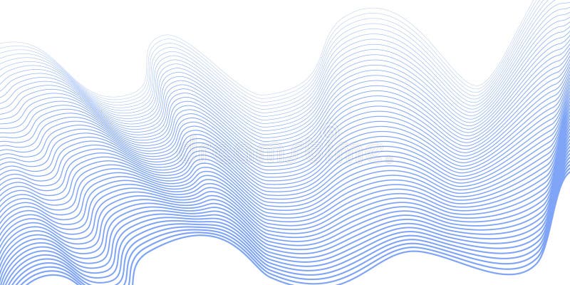 Geometric Border. Isolated on White Background. Grey Wave Swirl ...