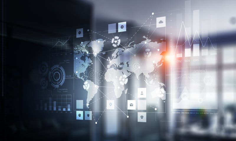 Media Technologies in Business. Mixed Media Stock Image - Image of ...