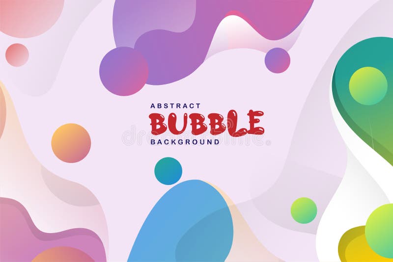 Background Template with Abstract Bubble and Wave Effect Pattern ...