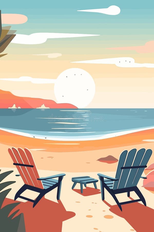 Background Template for Beach Themed Poster Design. Stock Vector ...