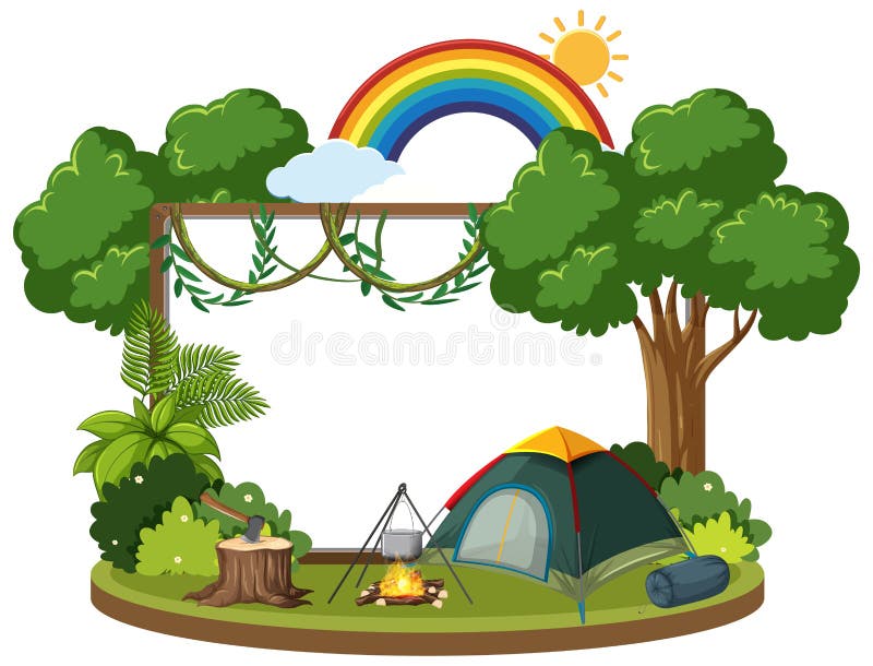 Camping Theme Abstract Background Stock Illustration - Illustration of ...