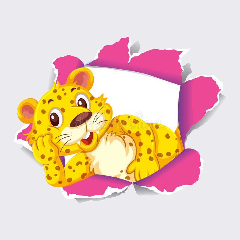 Background Template Design with Wild Tiger Stock Vector - Illustration ...