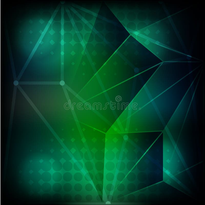 Background Template with Dim Light in Green Stock Vector - Illustration ...