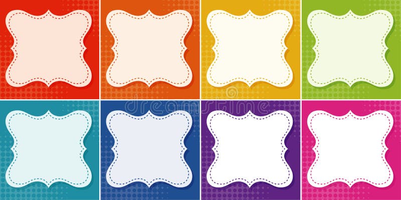 Background Template in Eight Colors Stock Vector - Illustration of ...