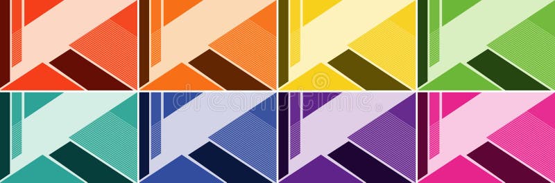 Background Template In Eight Colors Stock Illustration - Illustration ...