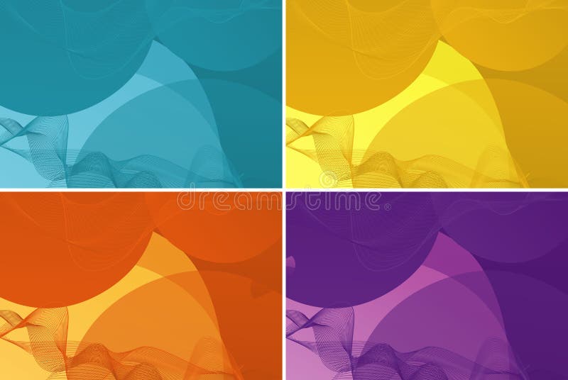 Background Template in Four Colors Stock Illustration - Illustration of ...