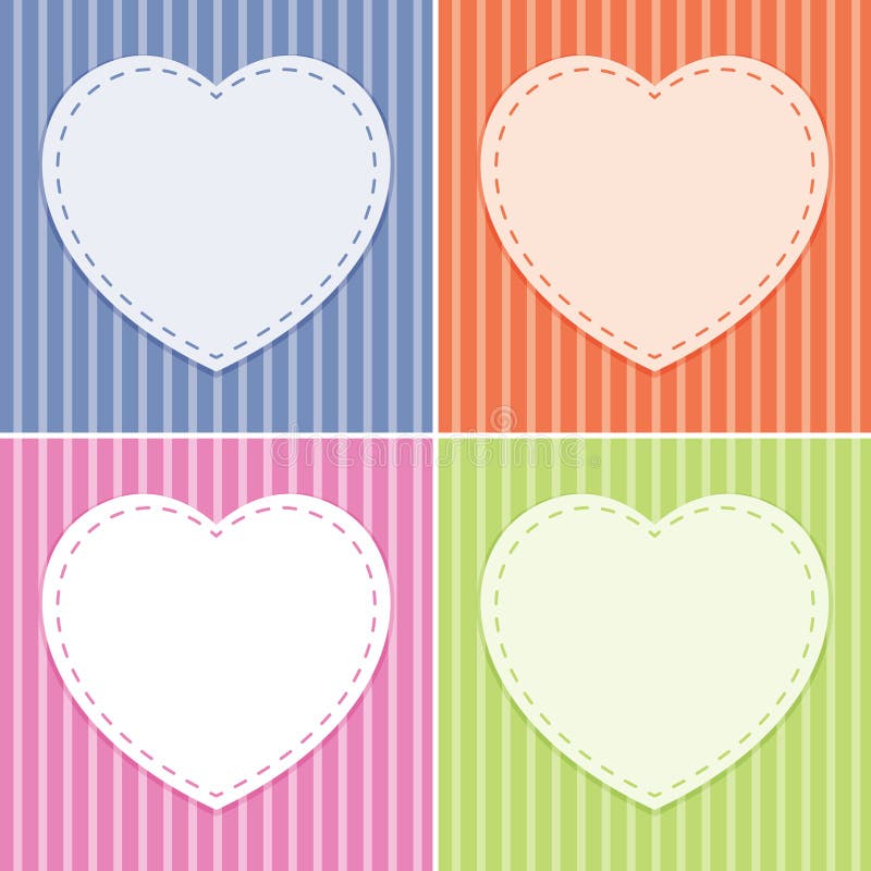 Background Template with Heart Frame Stock Illustration - Illustration ...