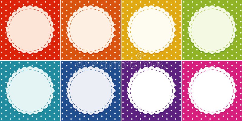 Round Frame Template with Watercolor Painting of Roses Stock Vector ...