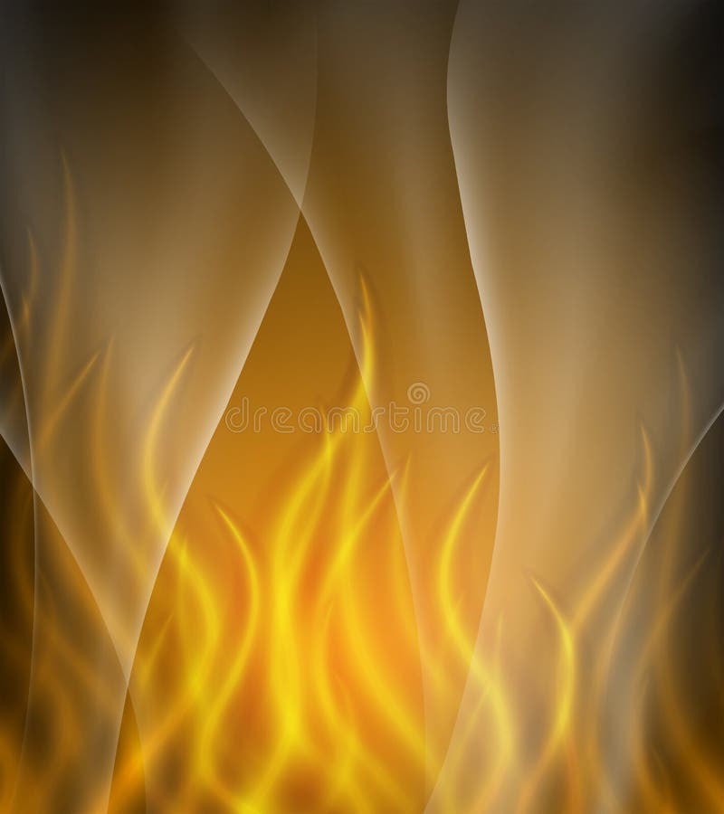 Background Template with Orange Flames Stock Vector - Illustration of ...