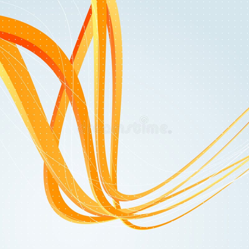Background Template with Orange Speed Waves Stock Vector - Illustration ...