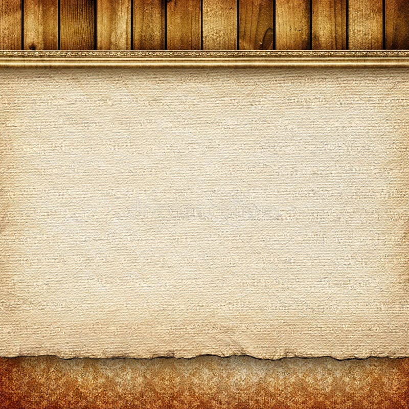 Background Template - Planks and Handmade Paper Stock Image - Image of ...