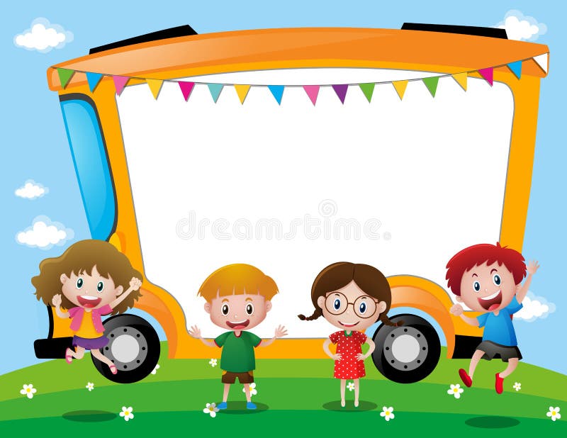 Border Template Kids Bus Stock Illustrations – 69 Border Template Kids ...