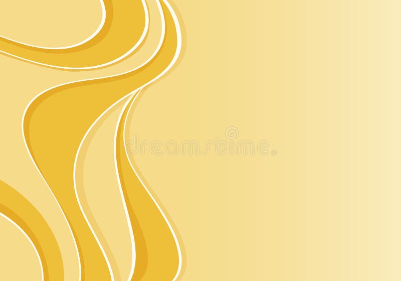 Background Template with Yellow Wavy Line Stock Vector - Illustration ...