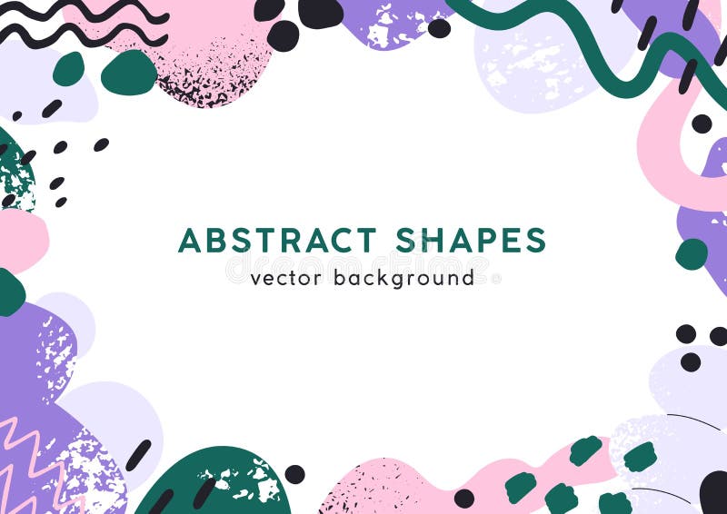 Background for Text with Abstract Geometric Organic Shapes Frame ...