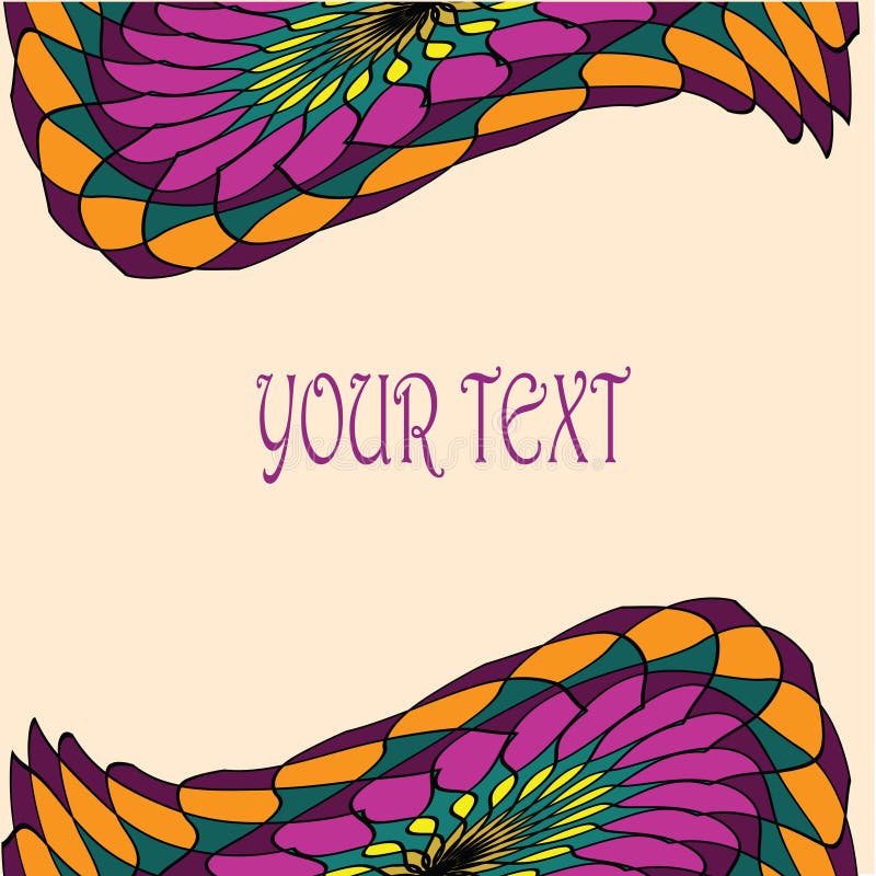 Background for Text with Bright Abstract Wing Top and Bottom Stock ...