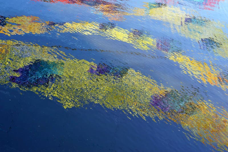 Abstract Color Reflection in Water Stock Photo - Image of indistinct ...