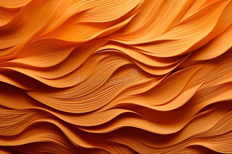Background and Texture Abstract of Wavy Orange Fiber Stock Illustration ...