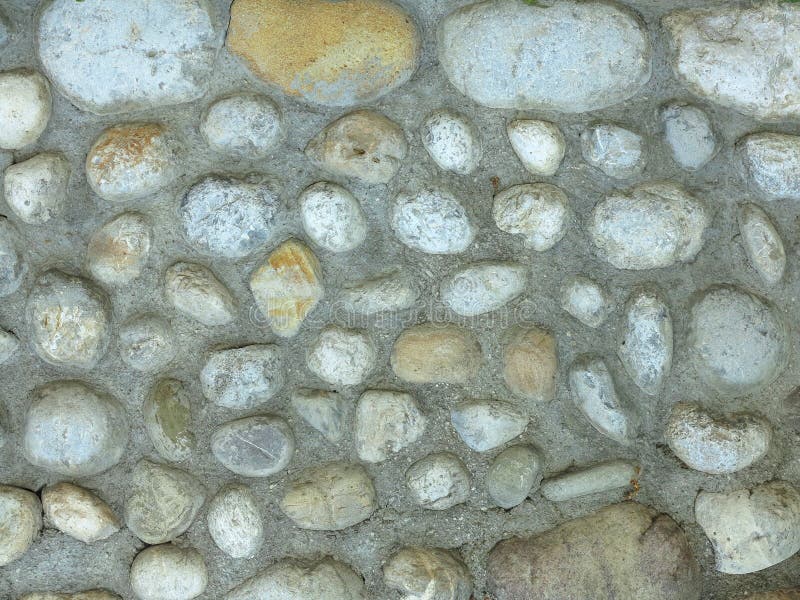 Background Texture of Ancient Round Gray Stone Wall Stock Image - Image ...