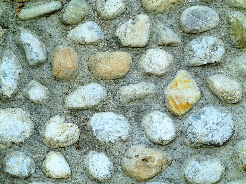 Background Texture of Ancient Round Gray Stone Wall Stock Image - Image ...