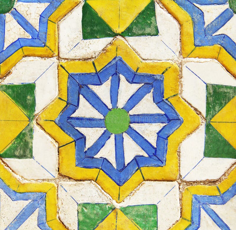 Background and Texture with Ancient Tile Pattern Stock Image - Image of ...