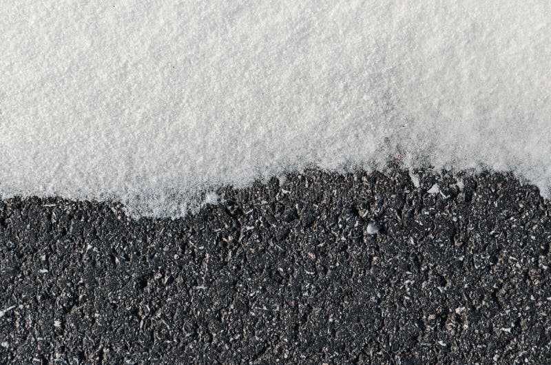 Background and Texture of Asphalt and Snow Stock Image - Image of ...