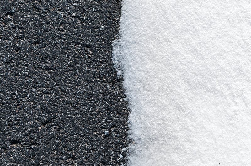 Background and Texture of Asphalt and Snow Stock Photo - Image of ...