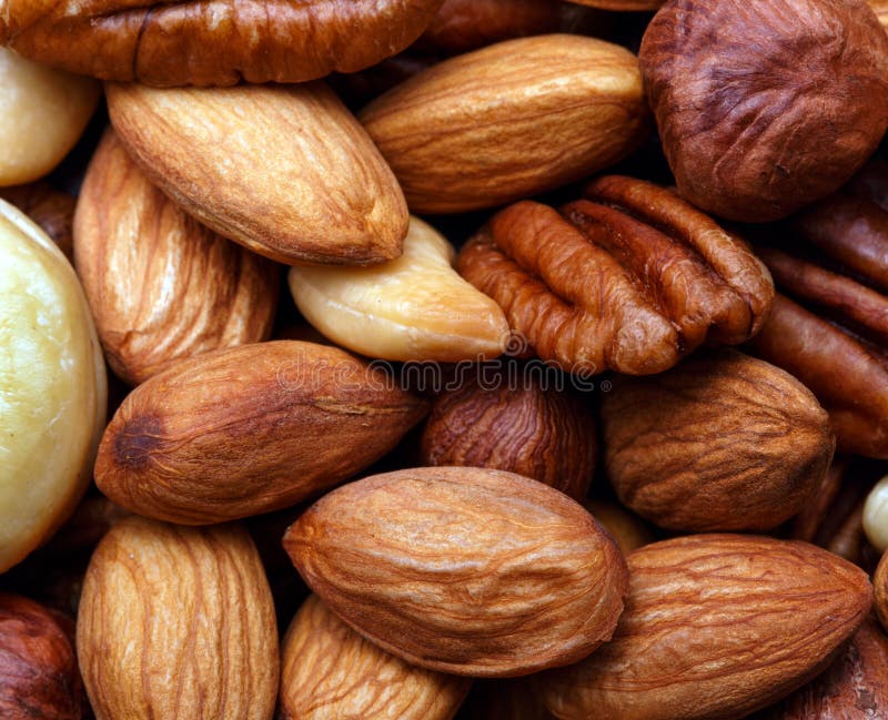 Background Texture of Assorted Mixed Nuts Stock Photo - Image of ...