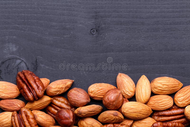 Background Texture of Assorted Mixed Nuts Stock Photo - Image of mixed ...