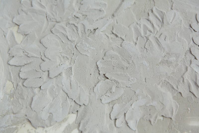 Background and Texture of a Bas-relief Pattern on a Concrete Wall Stock ...