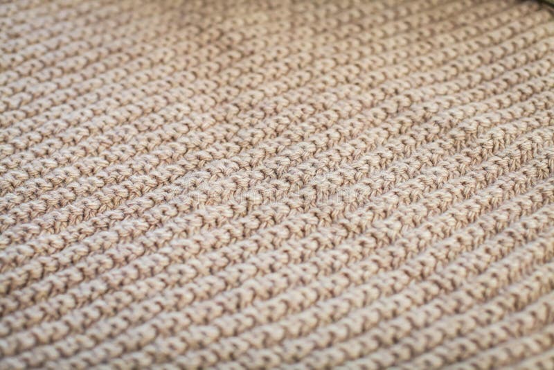 Background Texture of Beige Pattern Knitted Fabric Made of Cotton or ...