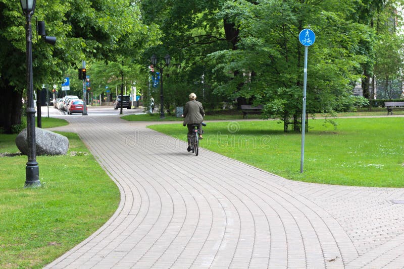 Background, Texture. Bike Path in the Park Editorial Stock Photo ...