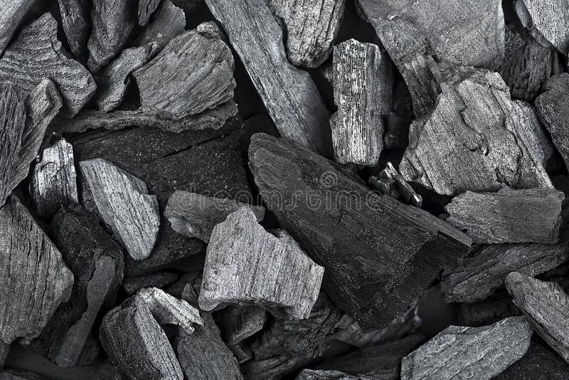 Background Texture of Black Charcoal Pieces, Top View. Stock Photo ...