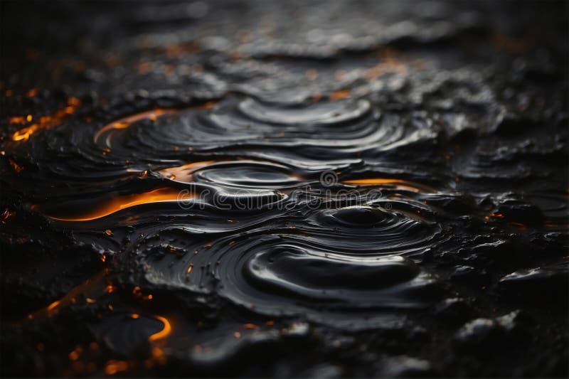 Background, Texture of Black Raw Oil. Stock Image - Image of surface ...