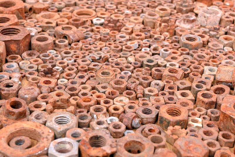 Steel Hex Nut Rusty Ocher Mechanical Stock Photo - Image of corrosion ...