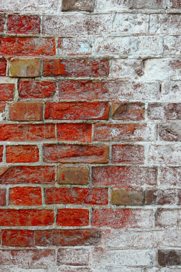 Background Texture of Brick Wall Covered with Salt Stock Photo - Image ...