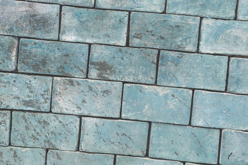 Background Texture of a Brick Wall Made of Light Green Blocks, Diagonal ...