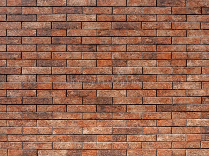 Background and Texture. Brick Wall Made of Red Bricks. Stock Image ...