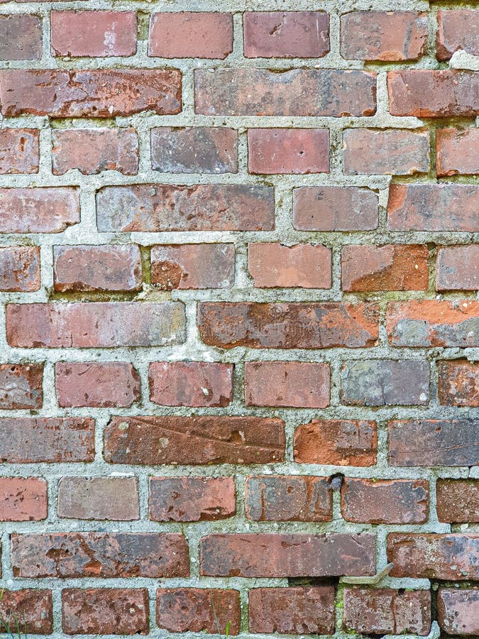 Background Texture Broken Brick Wall of an Old House Stock Photo ...
