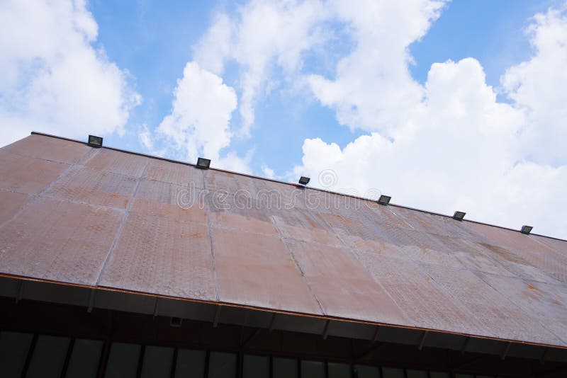 Background and Texture of Building and Blue Sky. Texture of Steel Stock ...