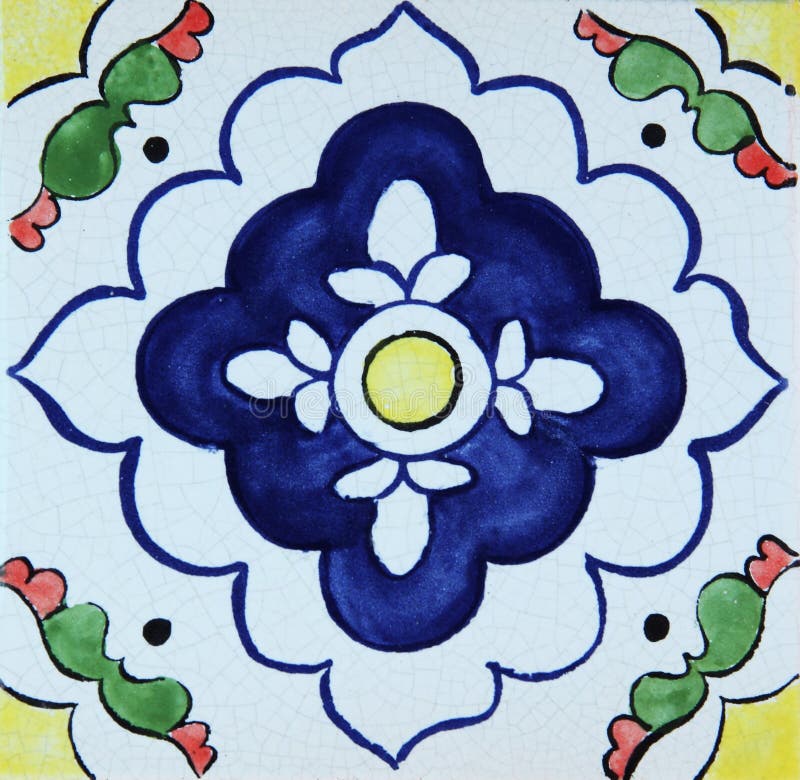 Background and Texture Ceramic Tile, Flower Pattern Stock Illustration ...