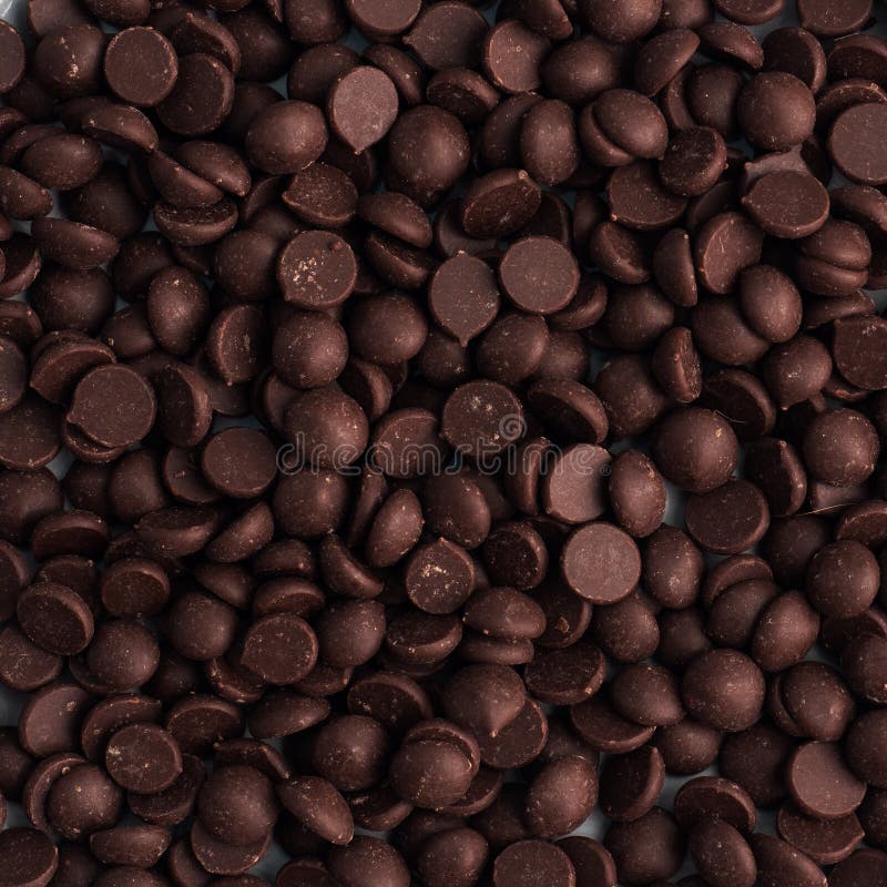 Background Texture Chocolate Drops, Close Up. Chocolate Pieces for ...