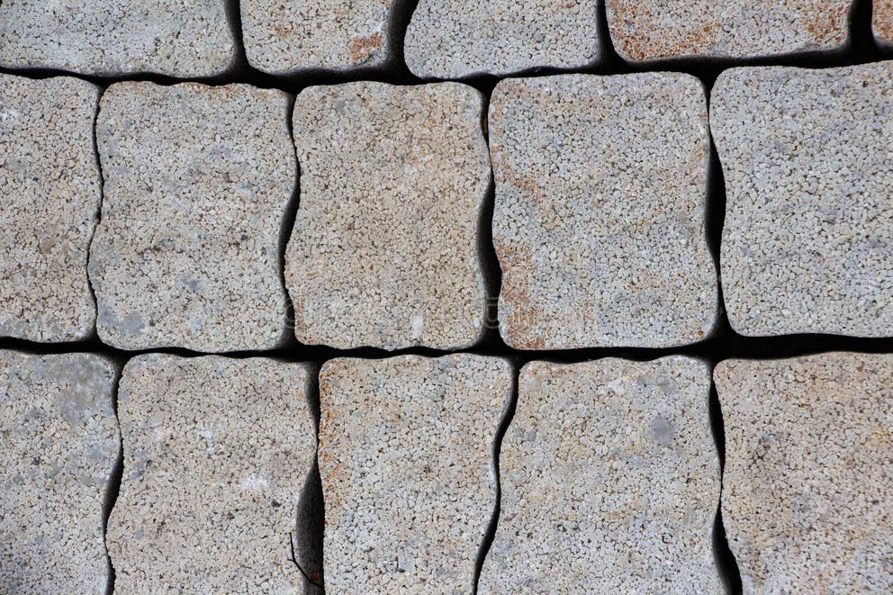 Background Texture of Cobblestone Pavement. Paving Slabs in the Form of ...