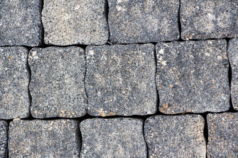 Background Texture of Cobblestone Pavement. Paving Slabs in the Form of ...