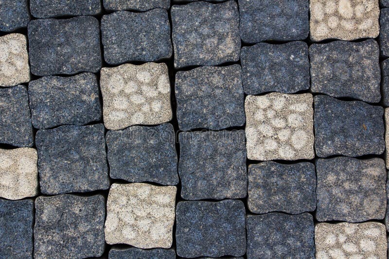 Background Texture of Cobblestone Pavement. Paving Slabs in the Form of ...