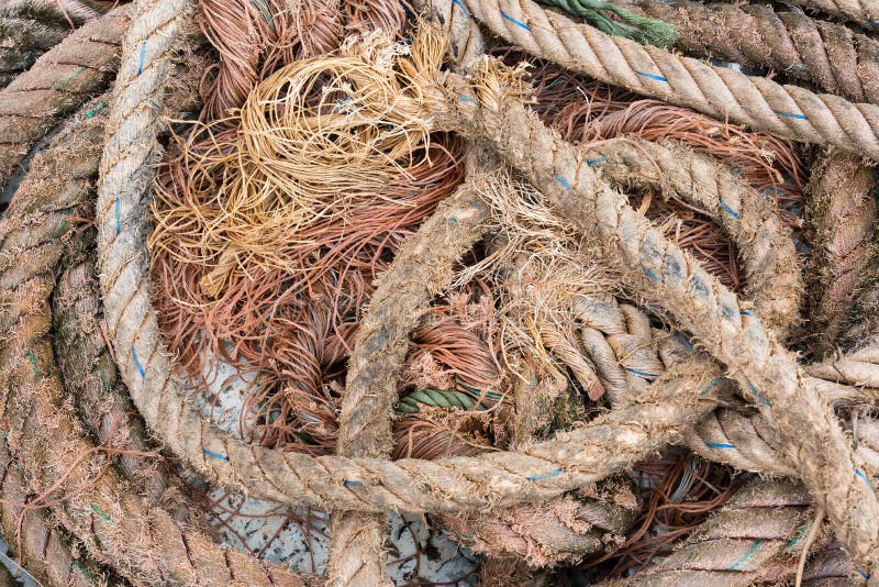 Background Texture of Coiled Marine or Nautical Rope. Stock Image ...