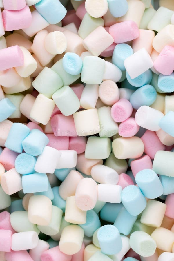 Background or Texture of Colorful Mini Marshmallows. Stock Photo ...