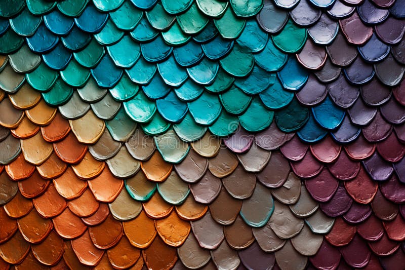 Background and Texture of Colorful Scales Stock Illustration ...