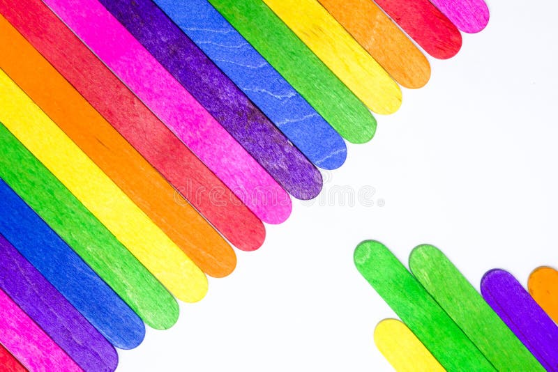 Background Texture of Colorful Wooden from Ice Cream Stick Stock Image ...