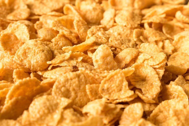 Background Texture of Cornflakes. Selective Focus Stock Image - Image ...